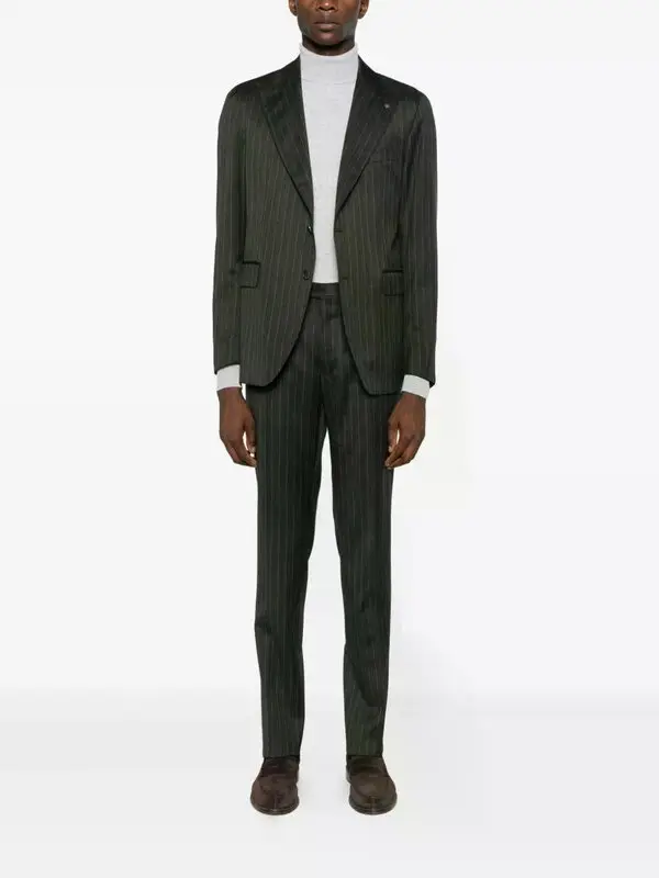 Tagliatore Pinstripe Single-breasted Suit - Grey