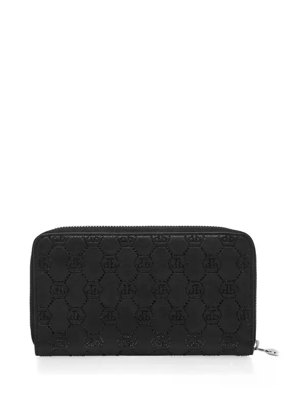 Philipp Plein Monogram-pattern Wallet - Black