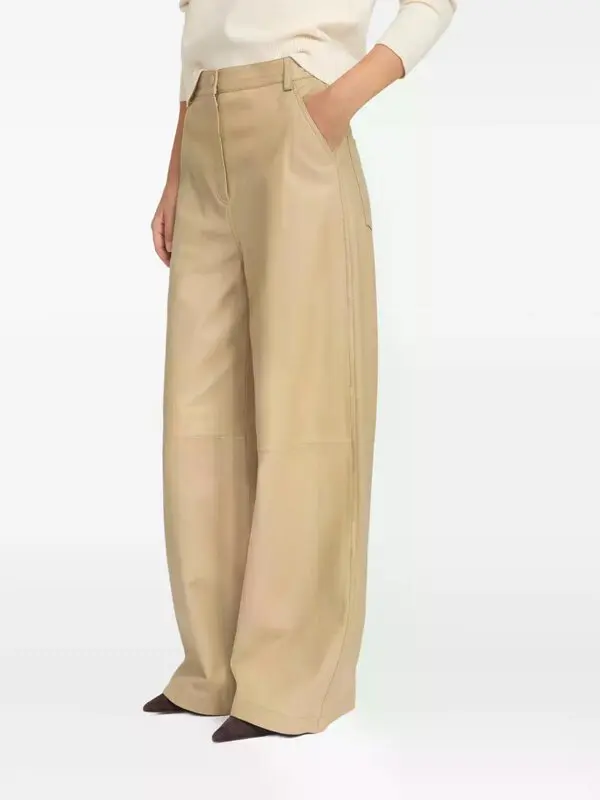 YVES SALOMON Paneled Lamb Leather Trousers