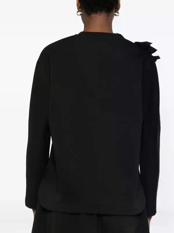 PSOPHIA V-neck Long Sleeve Blouse With Bow Appliqu