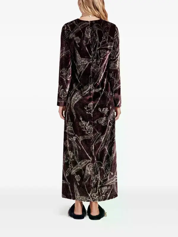 La DoubleJ Long Sleeve Maxi Dress With Bamboo Print