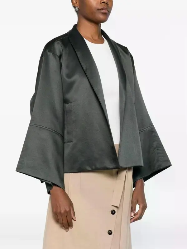 PSOPHIA Wool-blend Jacket With Tie Belt And Shawl Lapels