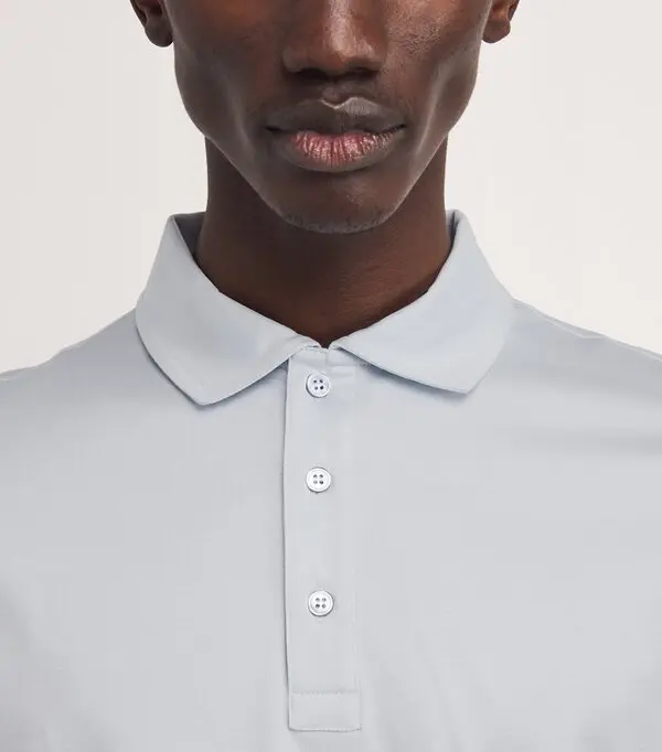 Paul & Shark Aqua Touch Cotton Interlock Polo Shirt - Blue