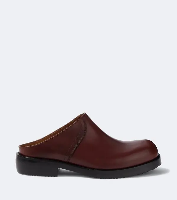 Dries Van Noten Leather Mules - Brown