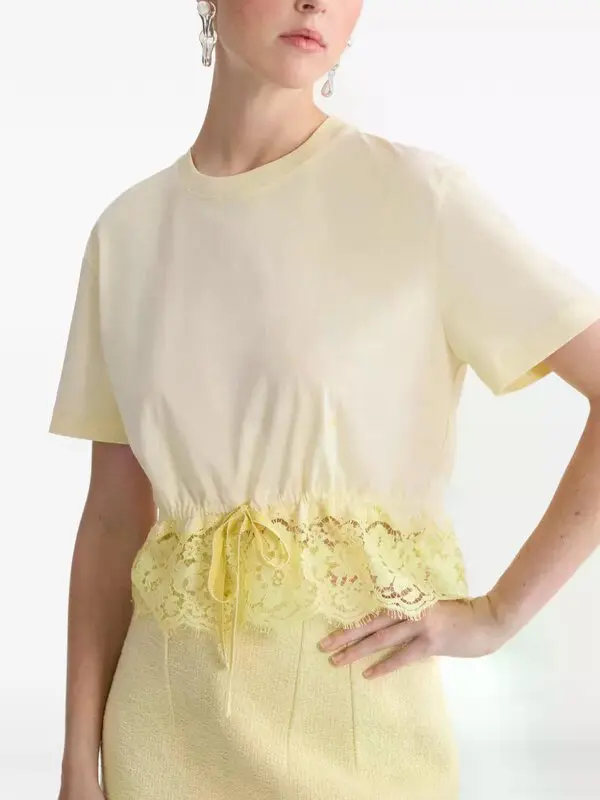 PATOU Lace-hem T-shirt