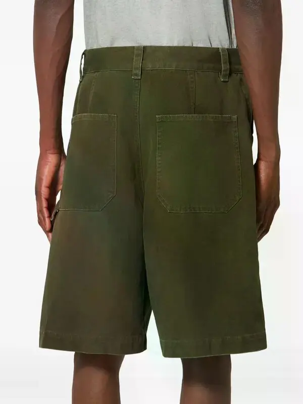 MARANT Akyle Hammer-loop Bermuda Shorts - Green