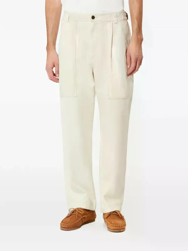 MARANT Ilyan Cotton Trousers - Neutrals