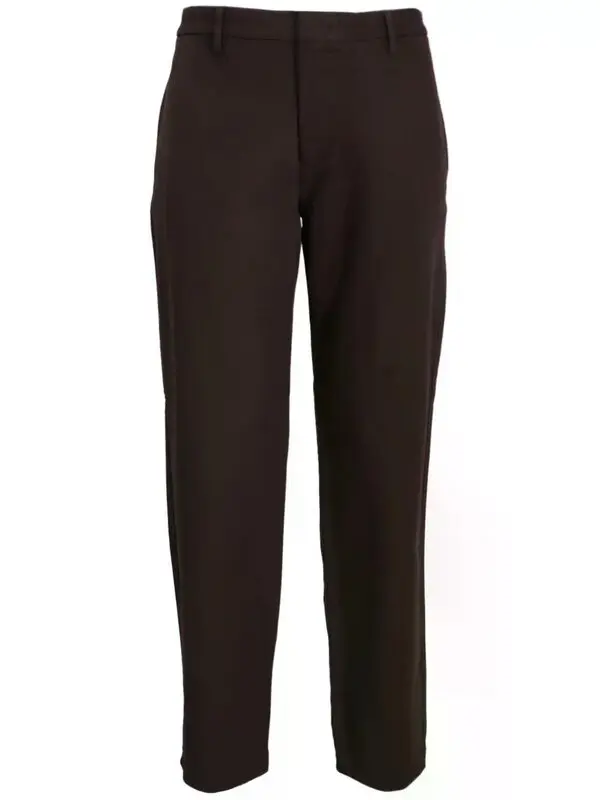 Emporio Armani Logo-plaque Trousers - Brown