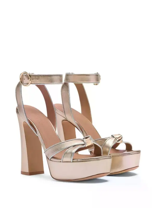 MALONE SOULIERS Rudi Metallic Platform Sandals - Neutrals