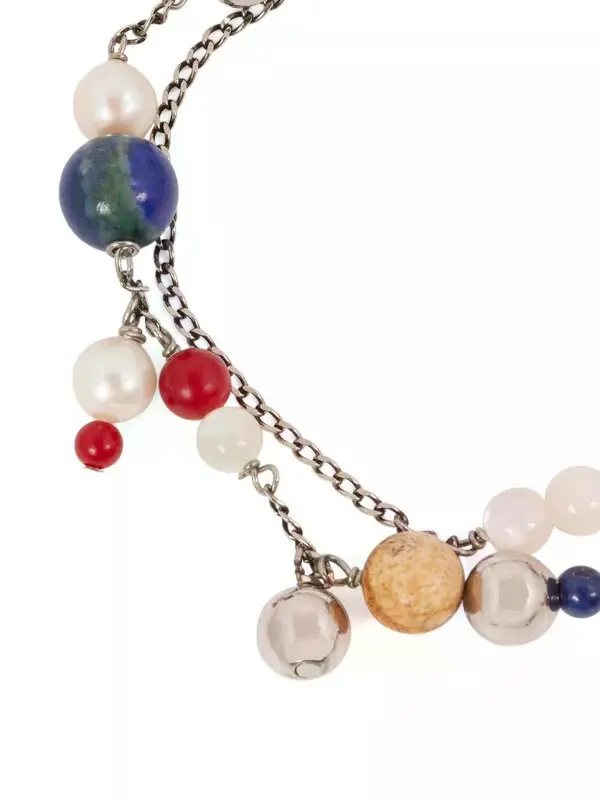 Dries Van Noten Embellished Beaded Bracelet - Silver