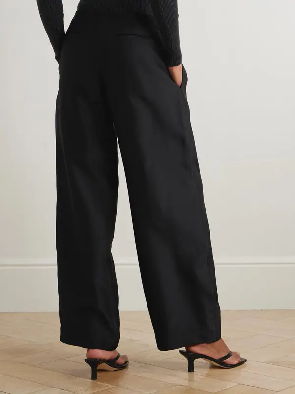 Staud Pierre Twill Wide-leg Trousers