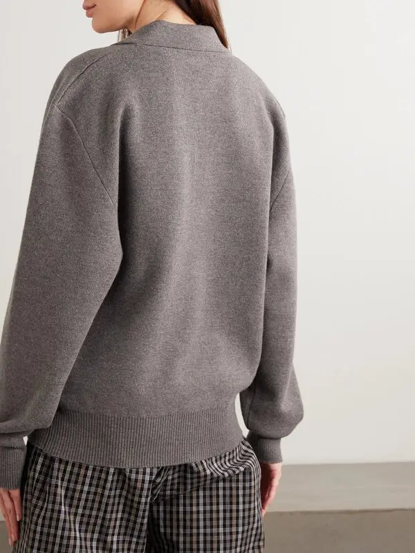 RÓHE Wool And Cashmere-blend Polo Shirt - Brown