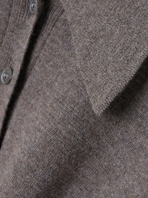 RÓHE Wool And Cashmere-blend Polo Shirt - Brown