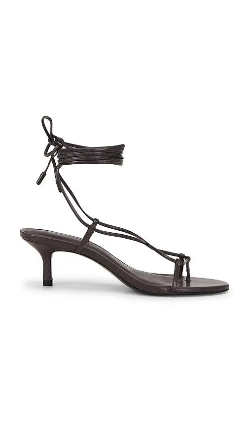 BLACK SUEDE STUDIO Alix 50 Sandal - Chocolate
