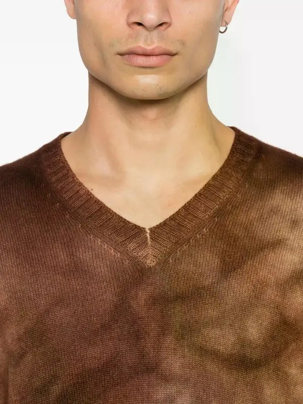 A.N.G.E.L.O. VINTAGE CULT Tie-dye V-neck Sweater