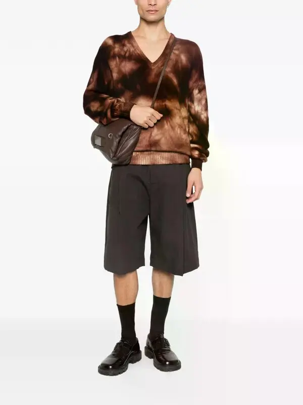 A.N.G.E.L.O. VINTAGE CULT Tie-dye Cashmere V-neck Jumper