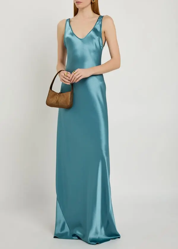Galvan Valletta Satin Maxi Dress