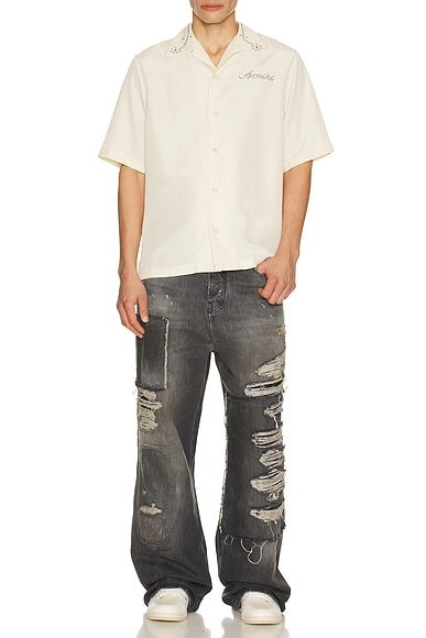 Amiri Stud Camp Shirt - Ivory