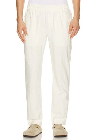 Onia Linen Cotton Stretch Cuff Pant - Egret