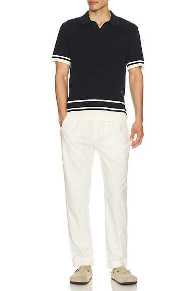 Onia Linen Cotton Stretch Cuff Pant - Egret