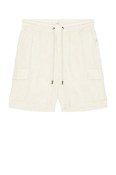 Onia Air Linen Pull On Cargo Short - Stone