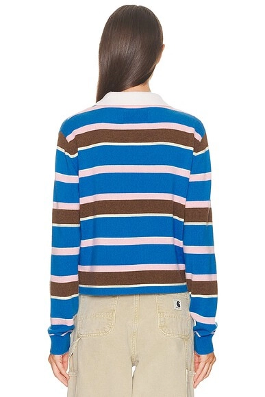 Guest In Residence Cashmere Striped Rugby Polo Top