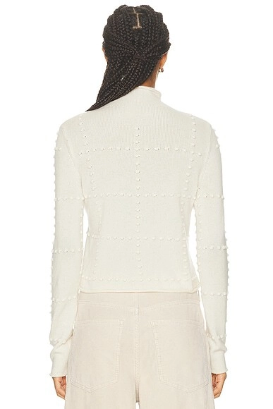 Guest In Residence Popcorn Knit Mock Neck Top
