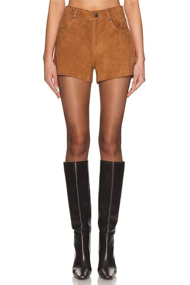HAIKURE Brit Suede Short - Chocolate