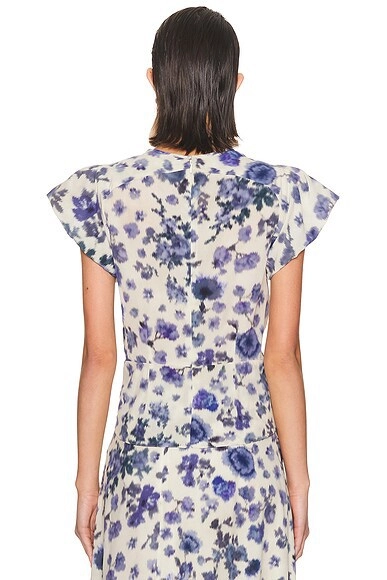 Isabel Marant Étoile Tullya" Silk Blend Top With Ruched Detail - Blue