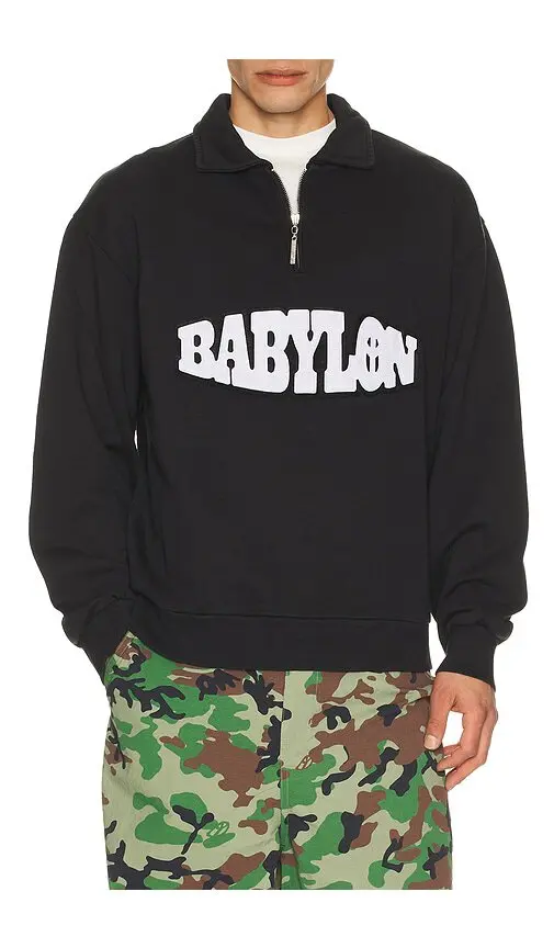 BABYLON Half Zip Pullover Sweater