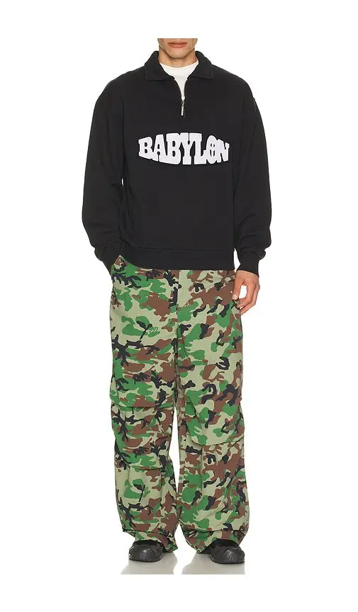 BABYLON Half Zip Pullover Sweater