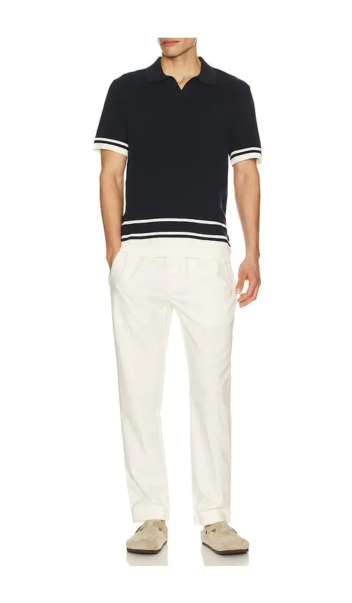 Onia Cotton Textured Johnny Collar Polo In . Also
