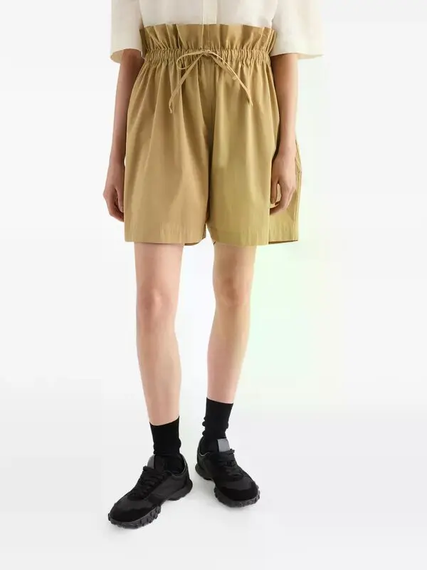 JIL SANDER Cotton Poplin Drawstring Shorts - Neutrals