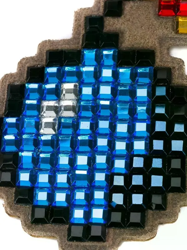ANYA HINDMARCH Bomb Suede Sticker - Blue