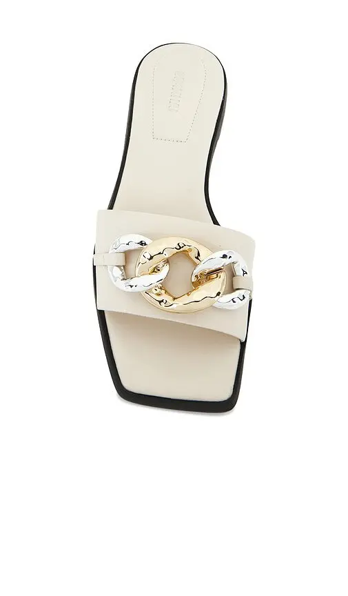 Simkhai Arlo Chain Leather Flat Slide