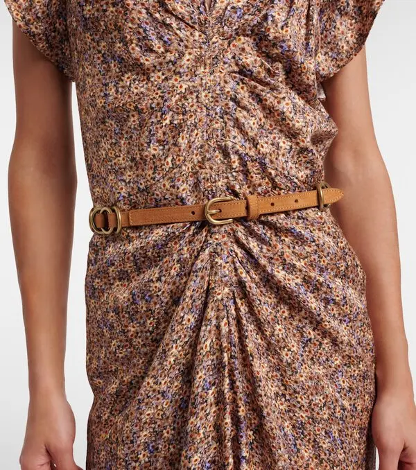 Isabel Marant Étoile Embellished Suede Belt - Brown