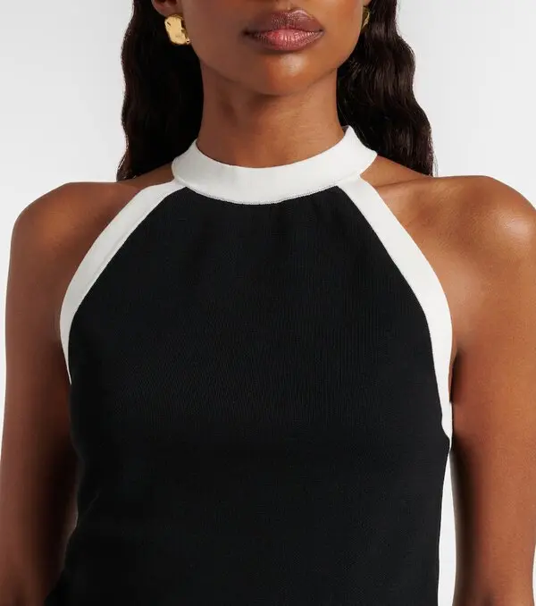 Nina Ricci Ribbed-knit Halterneck Top