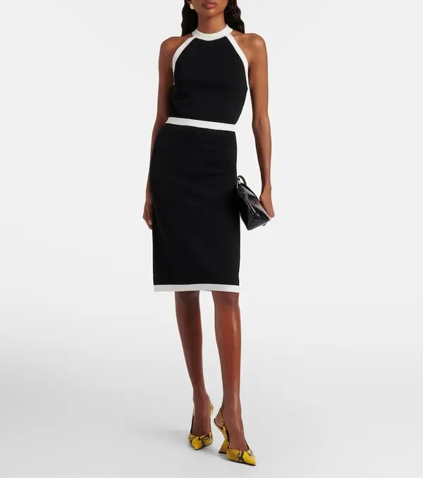 Nina Ricci Ribbed-knit Pencil Skirt