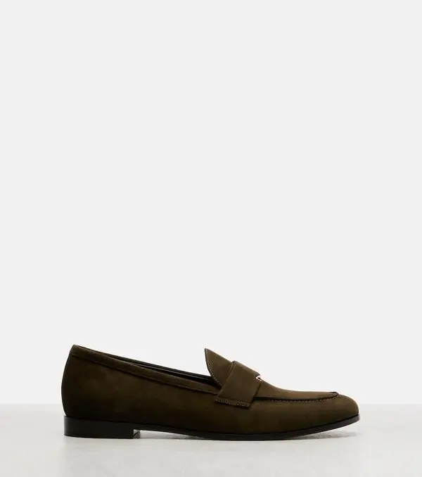 Max Mara Embellished Suede Loafers