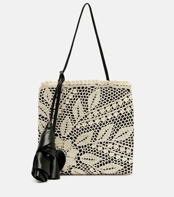 Magda Butrym Julia Small Crochet Tote Bag - Black