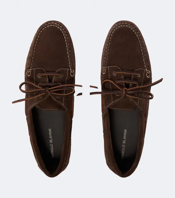 Manolo Blahnik Marino Suede Loafers