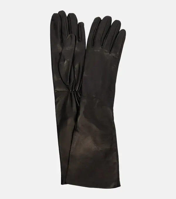 TOTEME Leather Gloves - Black