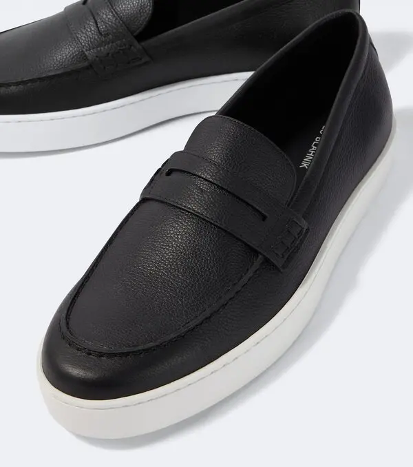 Manolo Blahnik Ellis Calf Leather Loafers - Black