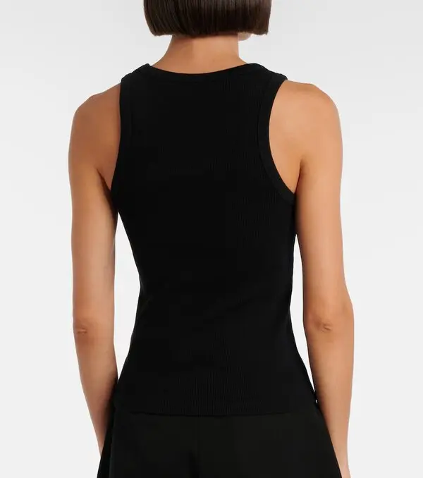 Givenchy Paris Logo Cotton Tank Top - Black