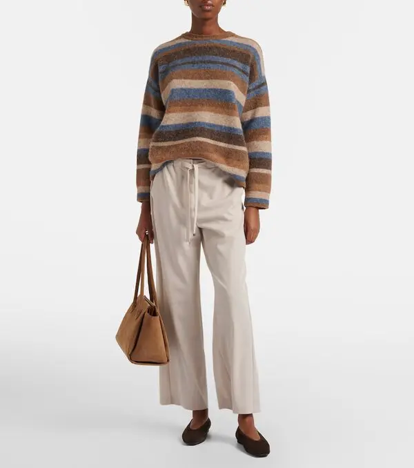 Max Mara Margenta Virgin Wool Straight Pants - Beige