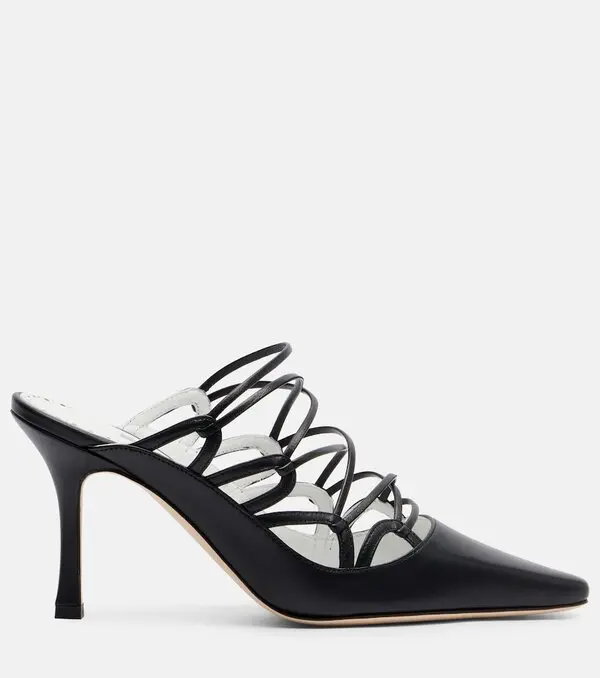 Manolo Blahnik Leather Mules