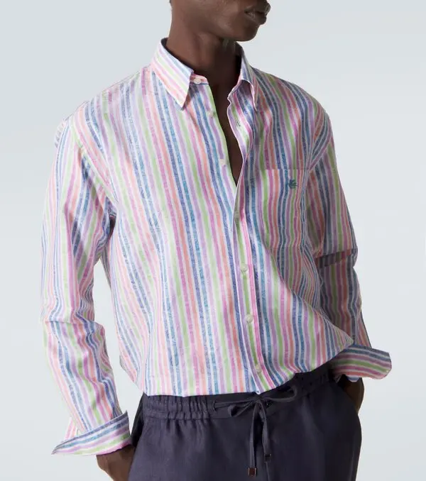 Etro Striped Cotton Shirt - Multicoloured