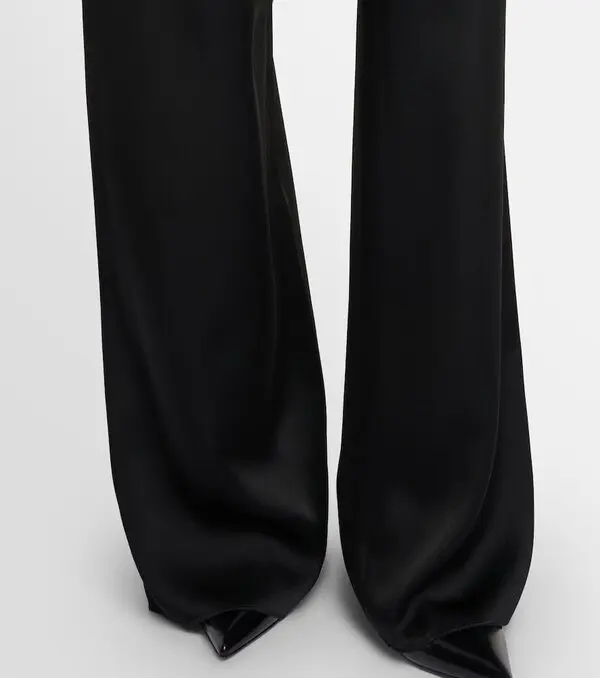 Max Mara Cono High-rise Wide-leg Trousers - Black