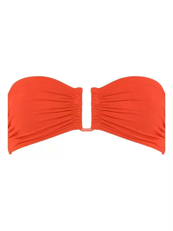ERES Shirred Bandeau Bikini Top - Red