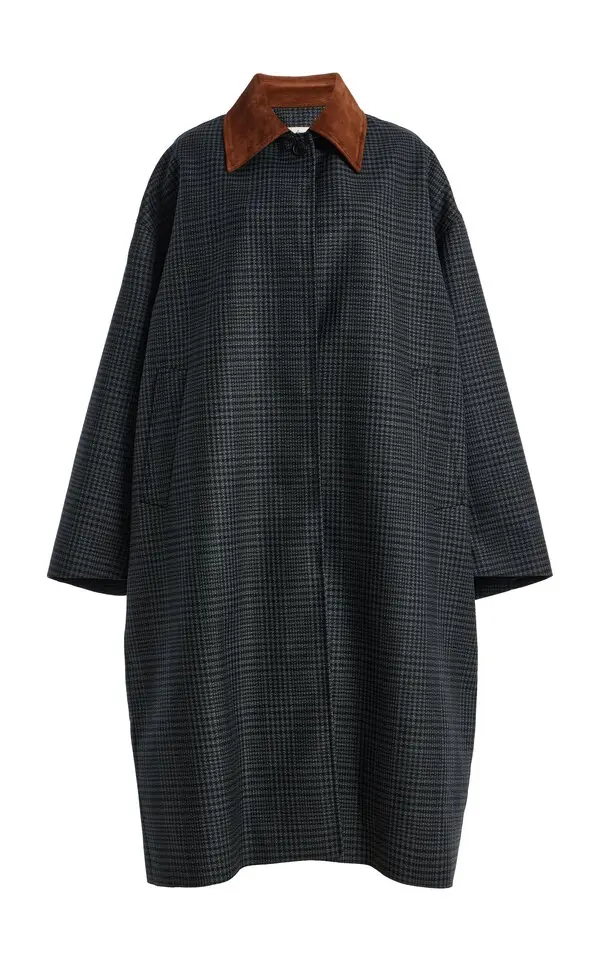 RÓHE Checked Wool Overcoat - Multi